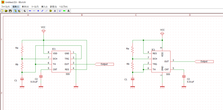 回路図CAD(部品ライブラリーエディターLCoV ) | 電子回路設計初心者の参考書
