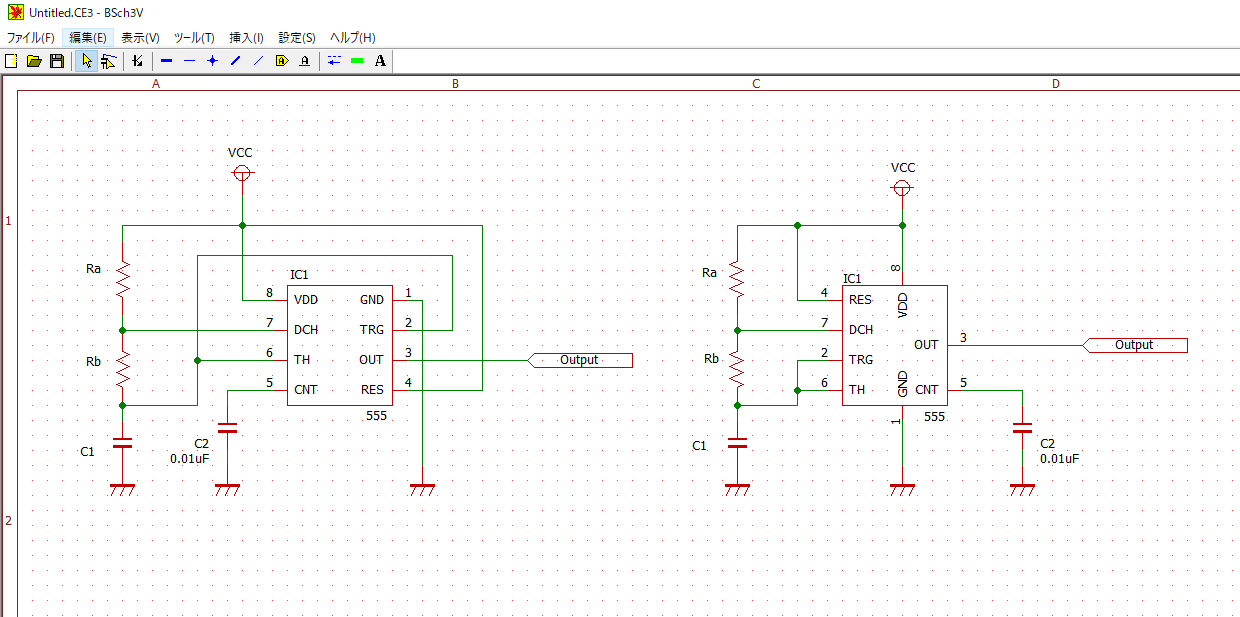回路図CAD(部品ライブラリーエディターLCoV ) | 電子回路設計初心者の参考書